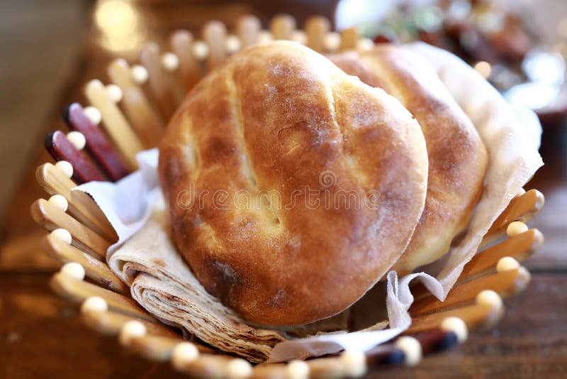 Armenian bread in basket stock photo. Image of lavash - 175218334