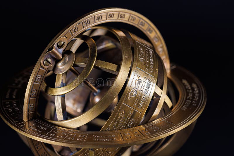 Armillary Sphere Astrolabe Globe Stock Image Image Of Prediction Metal 275135343