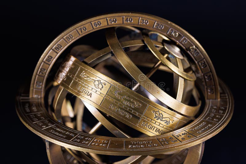 Armillary Sphere - Astrolabe Globe Stock Image - Image of vintage ...