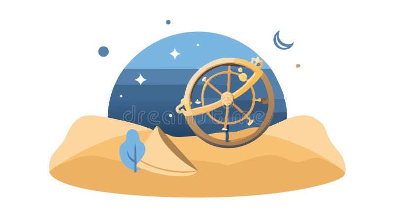 Armillary Sphere for Astronomy on a Sandy Planet, Vector Design ...
