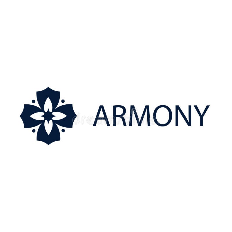Armony Shield Made in To a Flower Logo Design Stock Vector ...