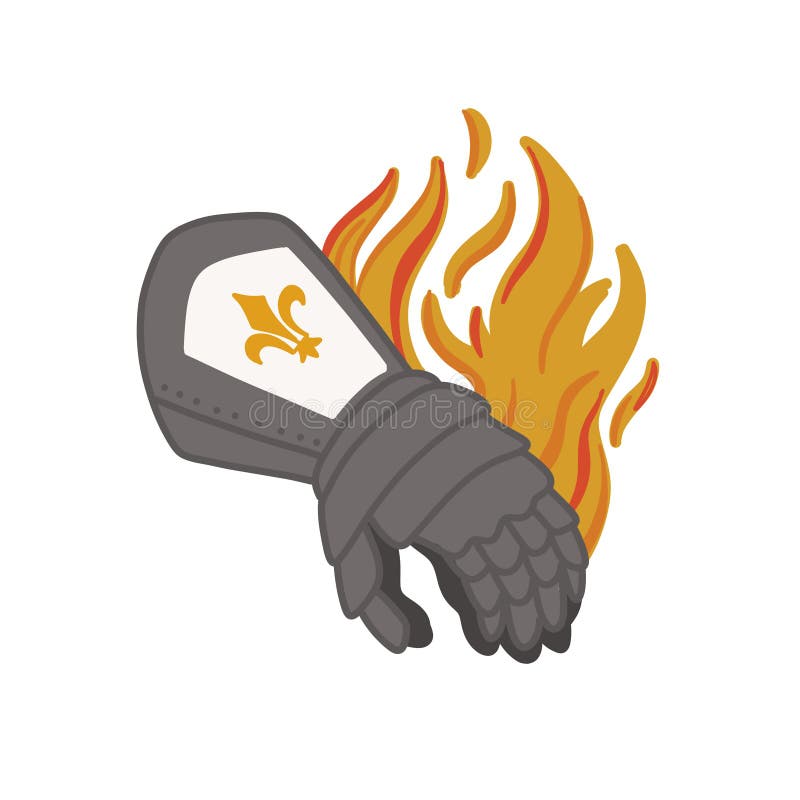 Armor on Fire Doodle Icon, Vector Illustration Stock Illustration ...