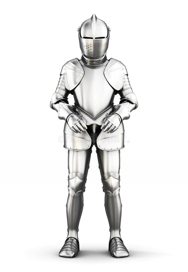 Armor Back View Isolated on White Background. 3d Rendering Stock Photo ...