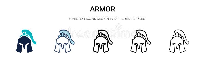 Armor Icon in Filled, Thin Line, Outline and Stroke Style. Vector ...
