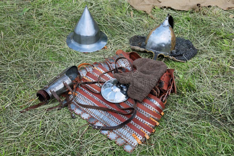Medieval Armor Lying On The Ground Stock Photo - Image of europe, life ...