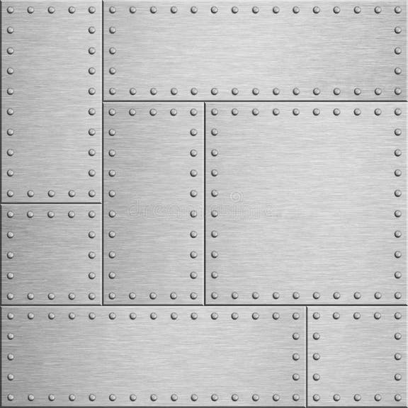 Armor Metal Plates Background 3d Illustration Stock Illustration ...