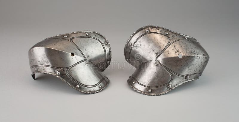 Armor Pieces Isolated on Gray Surface Background Stock Image - Image of ...