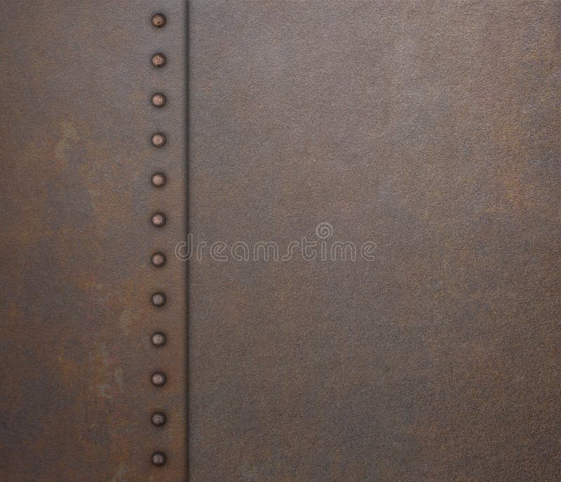 Rustic Plate with Rivets Metal Background 3d Illustration Stock ...