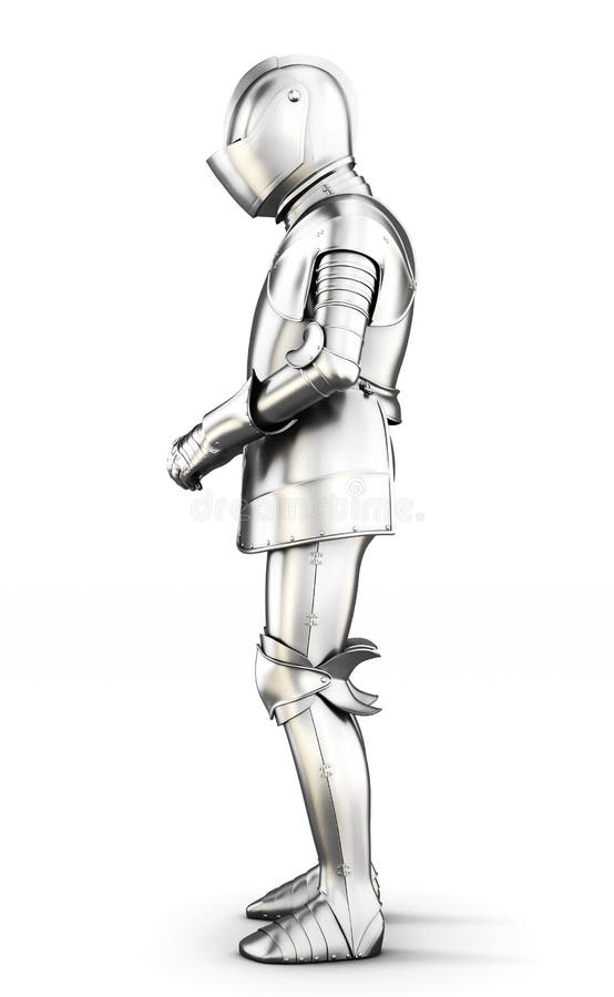 Armor Side View Isolated On White Background. 3d Rendering Stock Photo ...