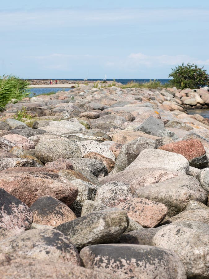 Armor Stones of an Old Breakwater Stock Photo - Image of view ...