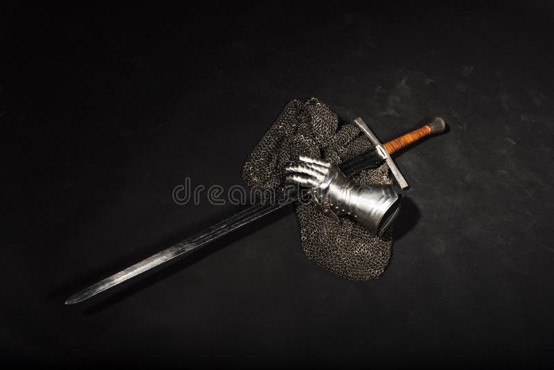 Armor and sword stock photo. Image of gloves, fight, history - 76255212