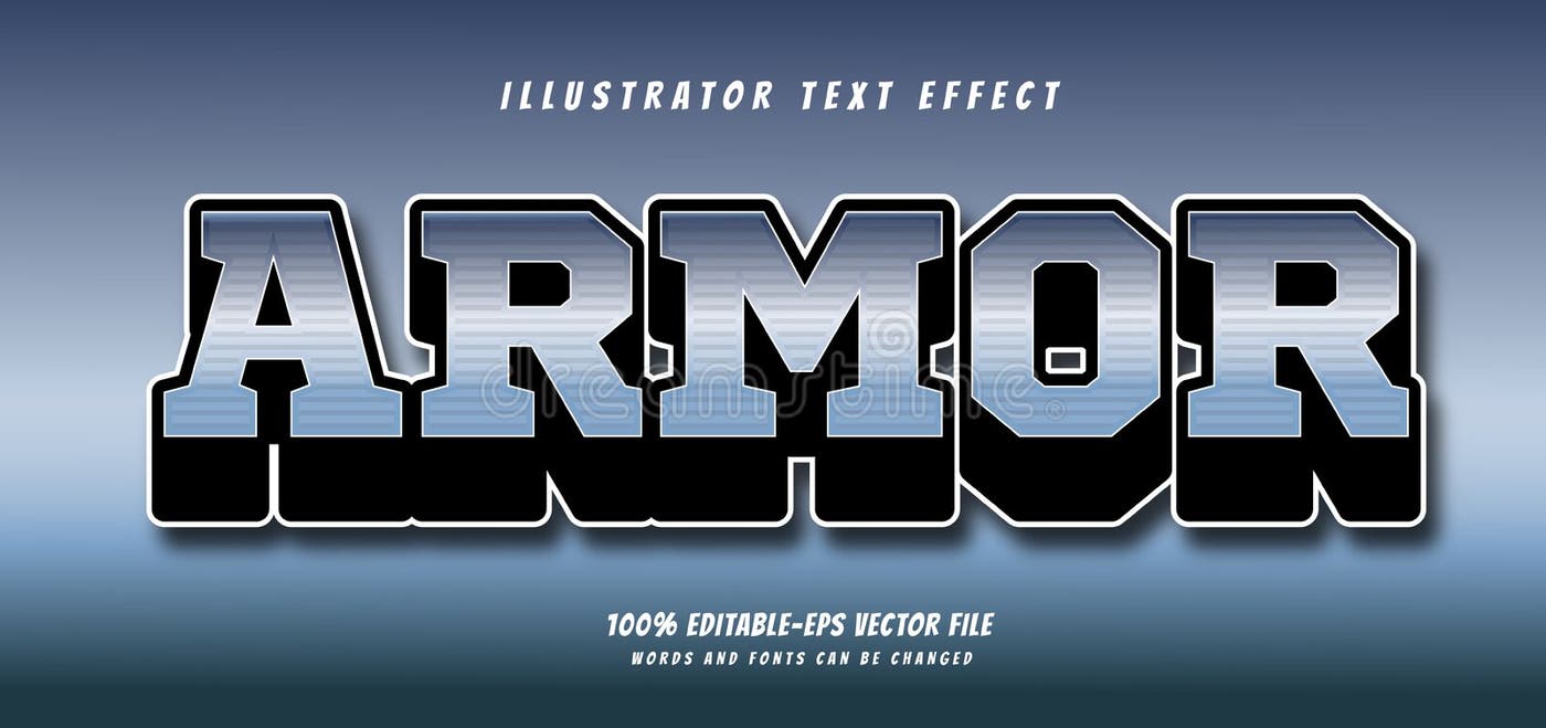 Armor Text Effect Stock Illustrations – 228 Armor Text Effect Stock ...