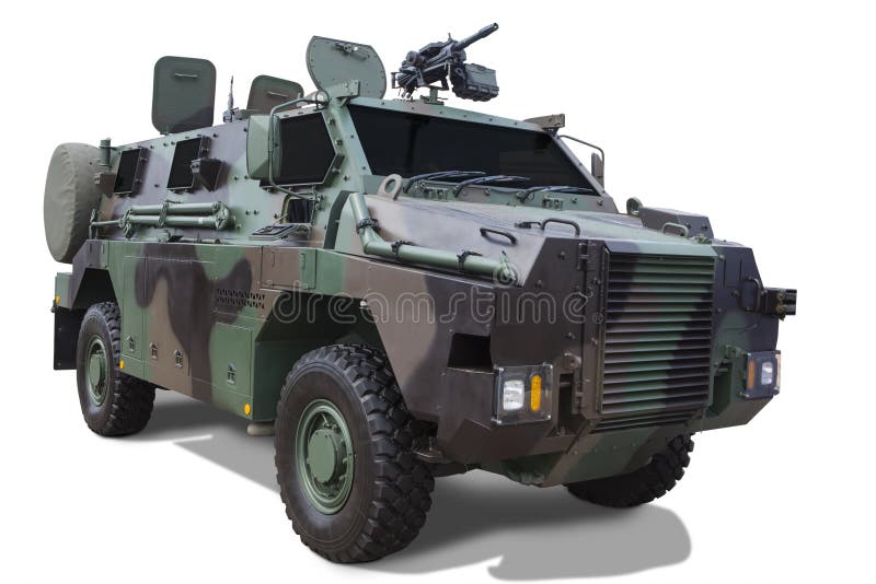 Armored Car with Machine Gun Stock Image - Image of camouflage ...
