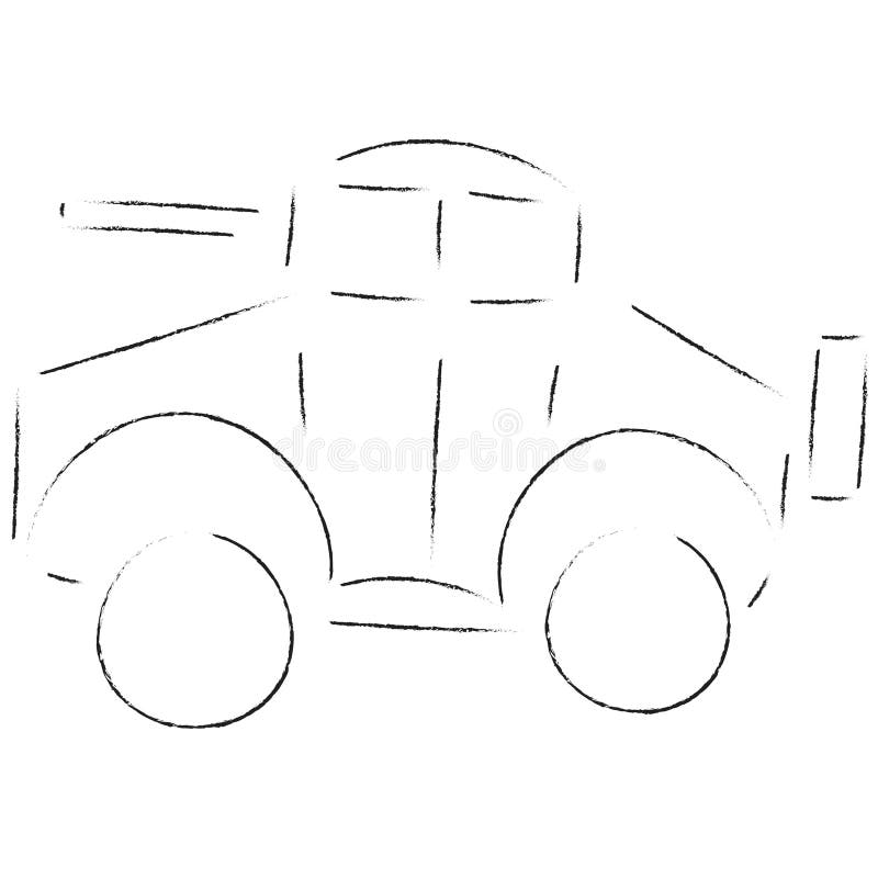 A Hand-drawn Sketch of an Armored Car Stock Vector - Illustration of ...