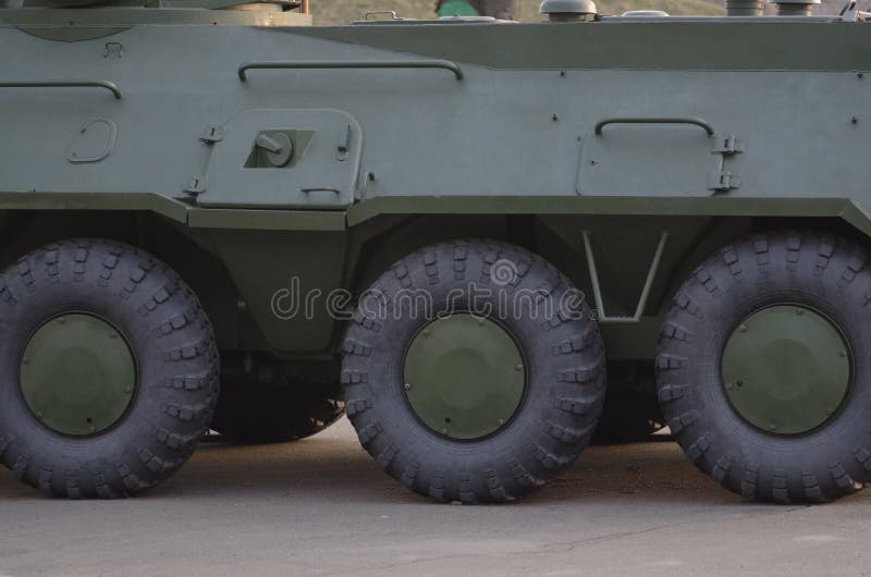 Armored car wheel stock photo. Image of battle, close - 88498400
