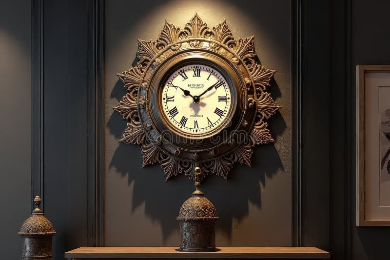 Armored Medieval Wall Clock Stock Illustration - Illustration of ...