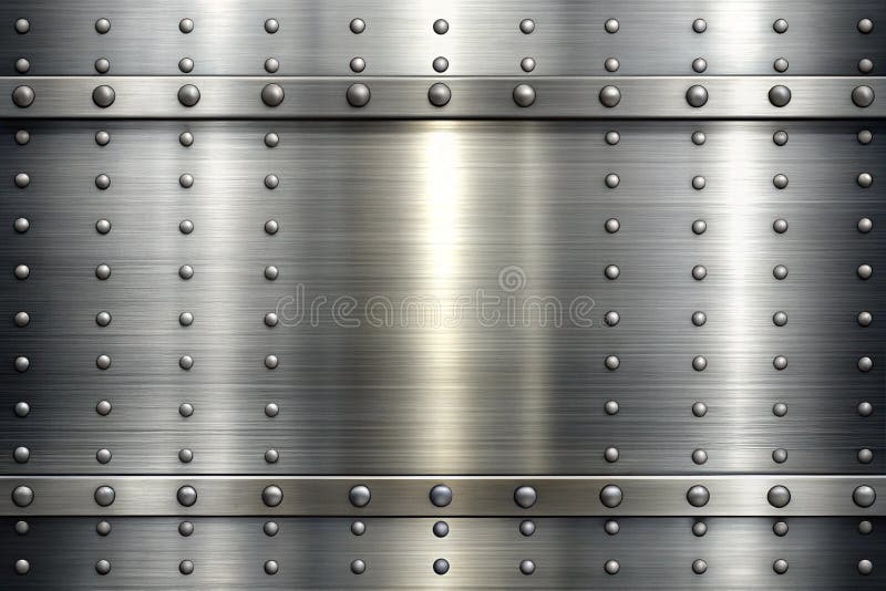 Armored Metal Background with Rivets Stock Illustration - Illustration ...