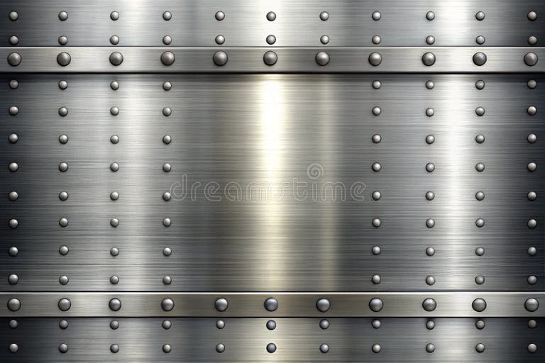 Armored Metal Background with Rivets Stock Illustration - Illustration ...