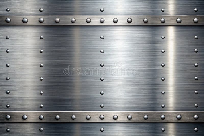 Armored Metal Background with Rivets Stock Illustration - Illustration ...