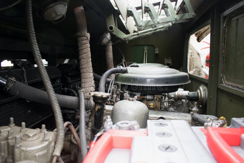 Armored vehicle engine stock photo. Image of belt, auto - 111132544