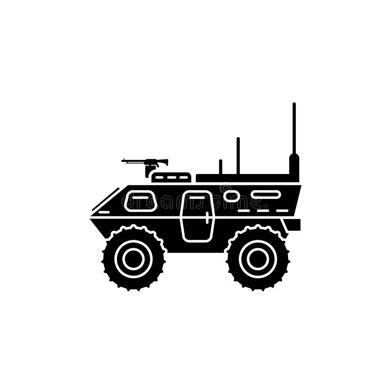 Armored Vehicle Icon Vector Template Stock Vector - Illustration of ...