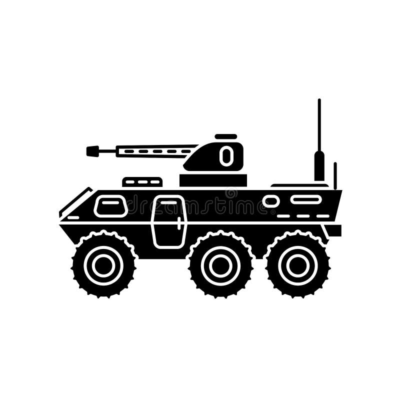 Armored Vehicle Icon Vector Template Stock Vector - Illustration of ...