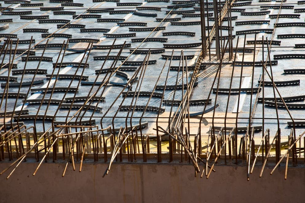 Armoring at the Building Site for Stabilization of Concrete Stock Image ...