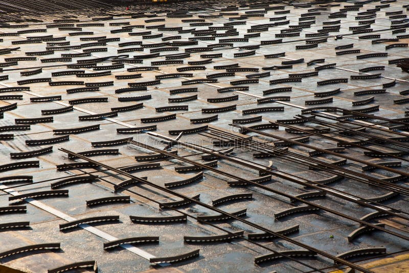 Armoring at the Building Site for Stabilization of Concrete Stock Image ...