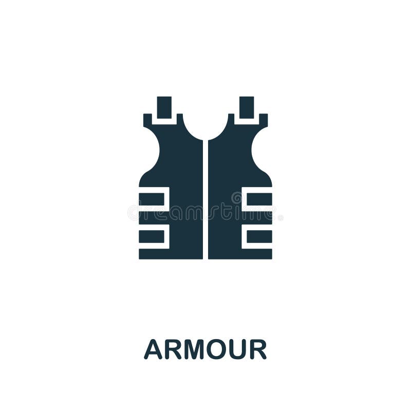 Armour Flat Icon. Colored Filled Simple Armour Icon for Templates, Web ...