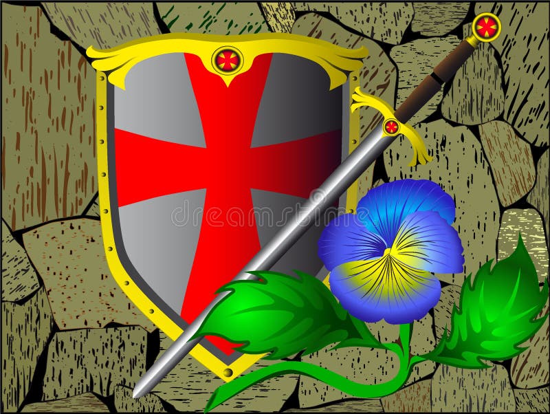 Armour and flower stock vector. Illustration of design - 13128179