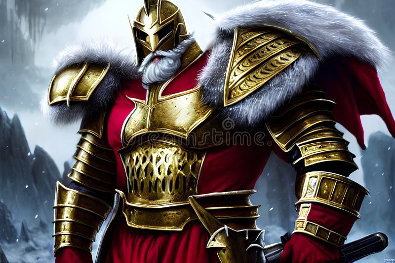 Armoured Santa stock illustration. Illustration of clause - 268520681