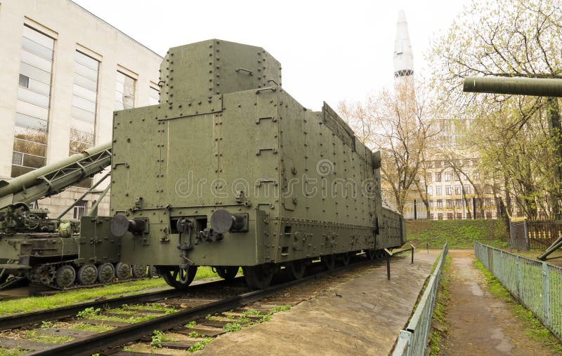 Armoured WWII Russian Locomotive Back Stock Photo - Image of 5067 ...
