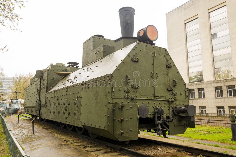 Armoured WWII Russian Locomotive Stock Photo - Image of engine, defense ...