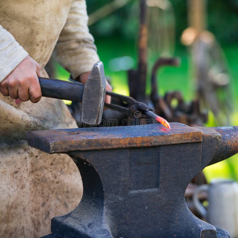 Armourer stock image. Image of hammer, armour, iron, hearth - 71143017