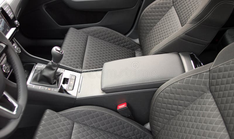 Armrest in the car stock image. Image of luxury, gearshift - 110240013