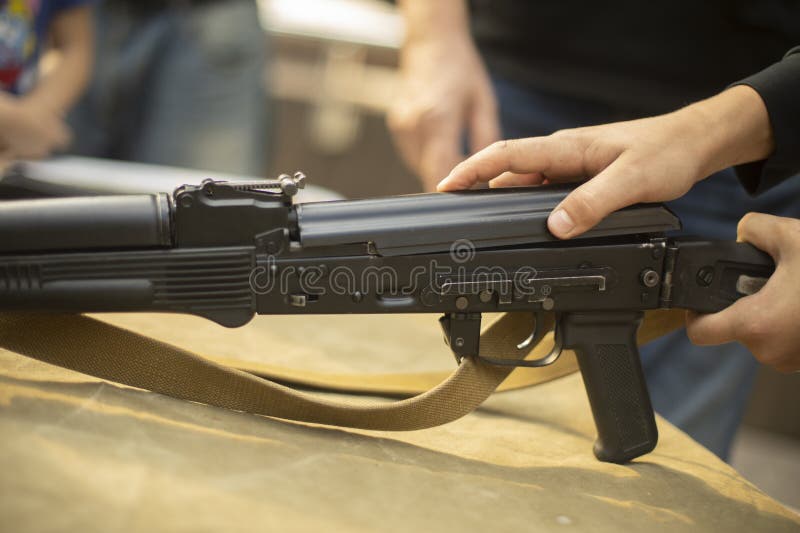 Arms Assembly. Military Training Camp Stock Photo - Image of ...