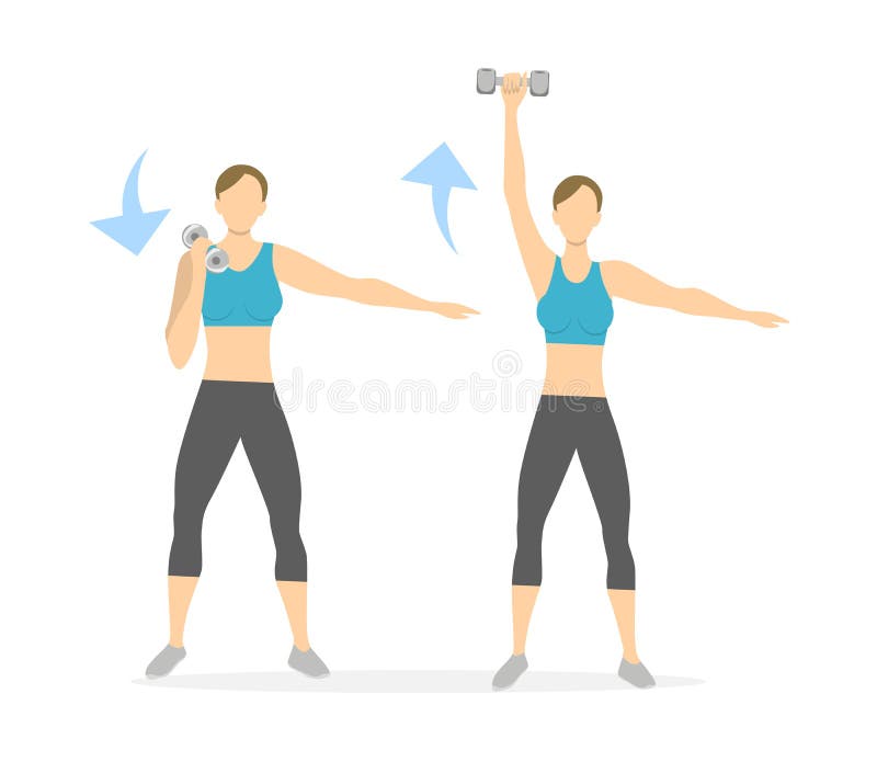 Arms workout set. stock vector. Illustration of active - 87269727