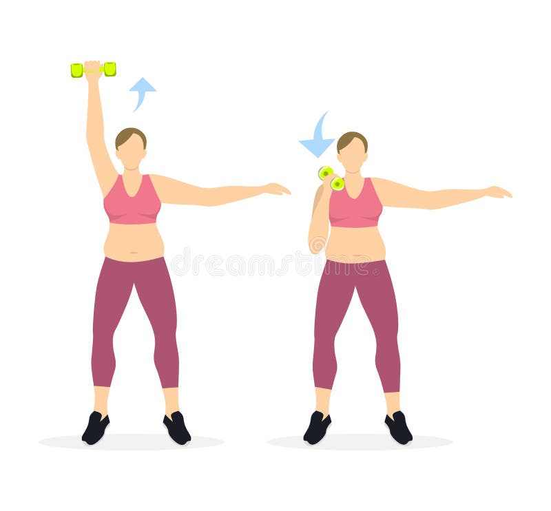 Arms exercise for women. stock vector. Illustration of design - 84564032