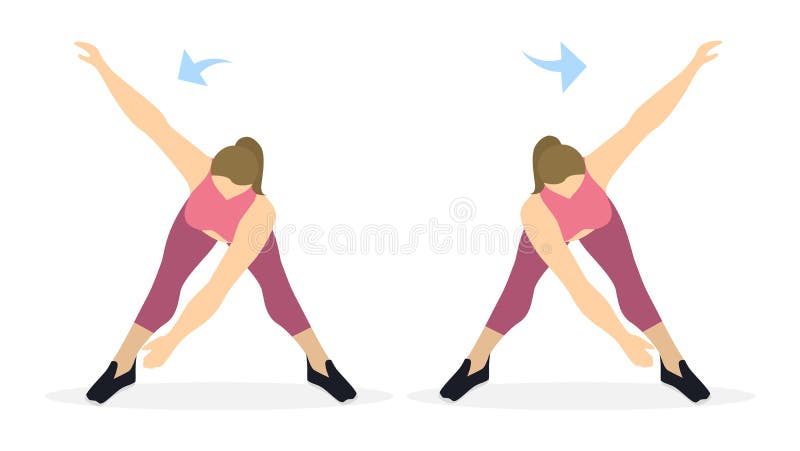 Arms exercise for women. stock vector. Illustration of back - 84567468