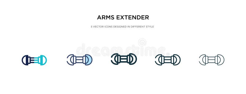 Arms Extender Icon in Different Style Vector Illustration. Two Colored ...