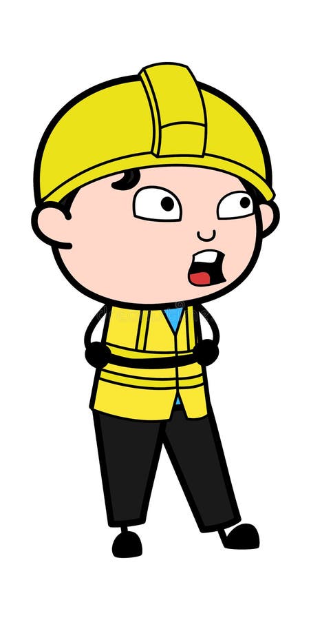 Arms Folded Engineer Cartoon Talking Stock Illustration - Illustration ...