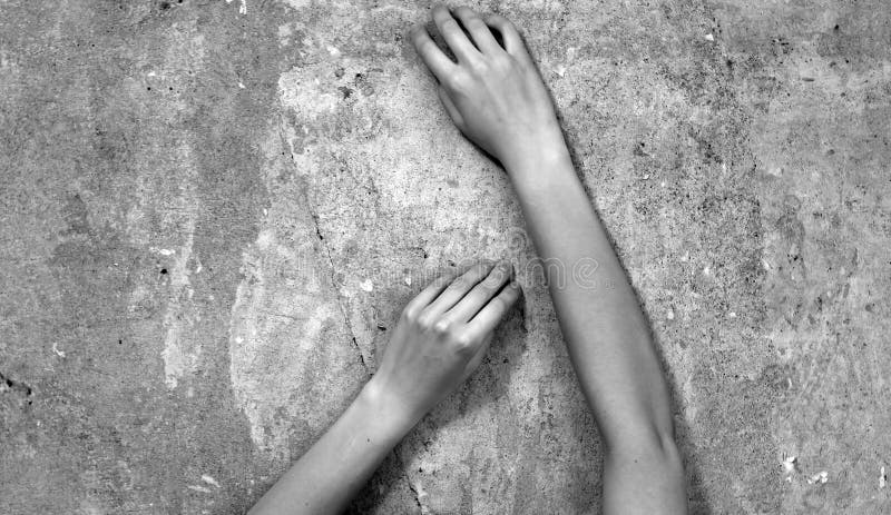 Arms of girl despairingly stock image. Image of design - 32837069