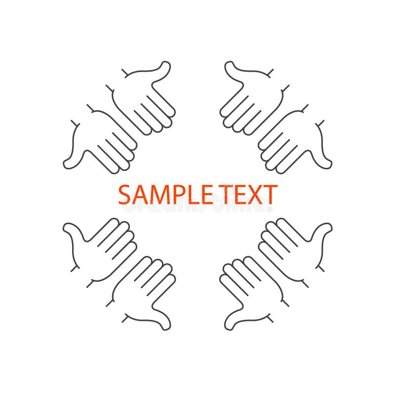 Round Frame Hands Isolated on White Background. Stock Vector ...