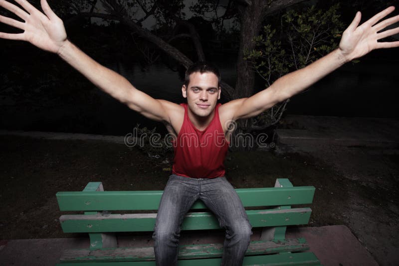 Arms outstretched stock photo. Image of metrosexual, person - 14326208