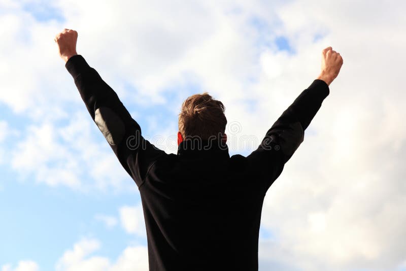 Arms raised stock image. Image of front, confidence, dreams - 27691531