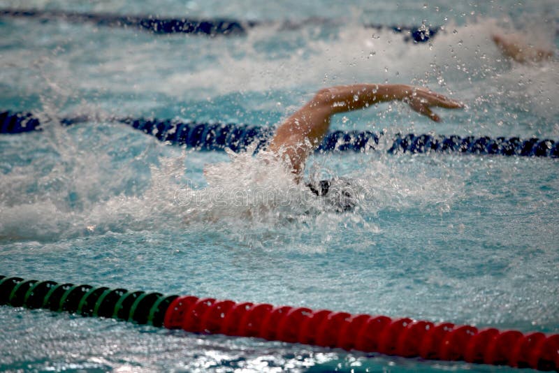Arms Swimmer in the Water Drops Stock Image - Image of active, storm ...
