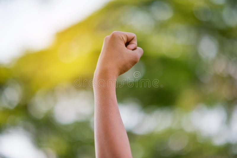 The Arms of the True Winner. Stock Photo - Image of achievement ...