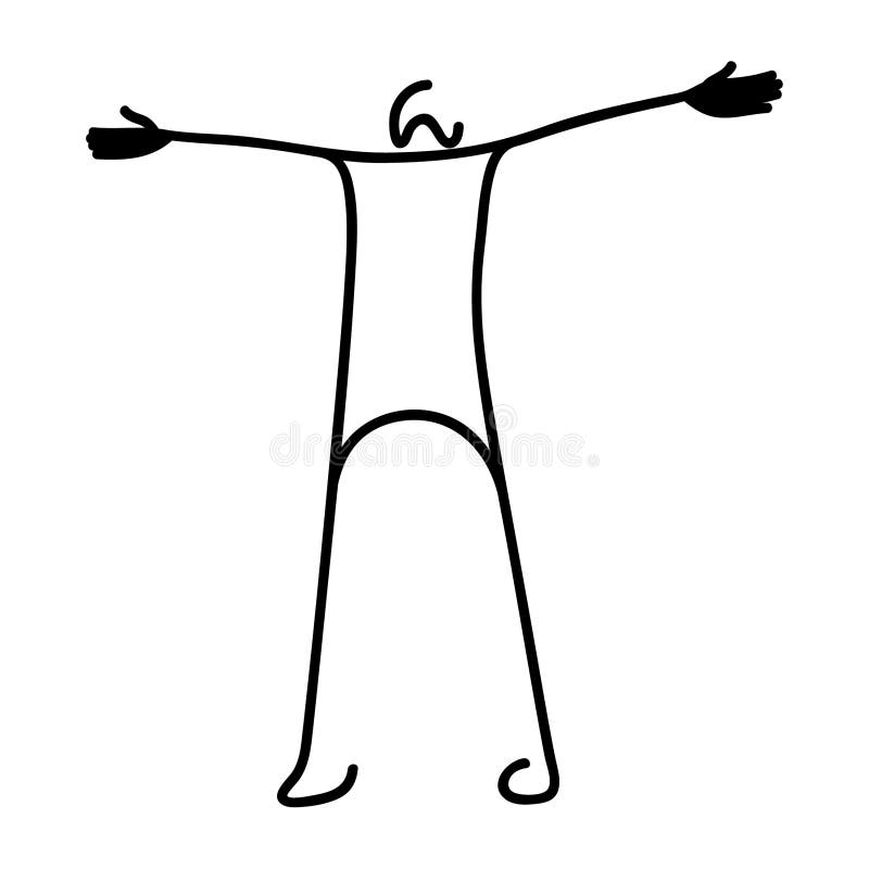 Arms Wide Open Hand Drawn Crafteroks Stock Vector - Illustration of ...