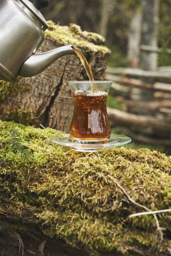 Armudu with pouring tea stock photo. Image of food, outdoor - 182520568