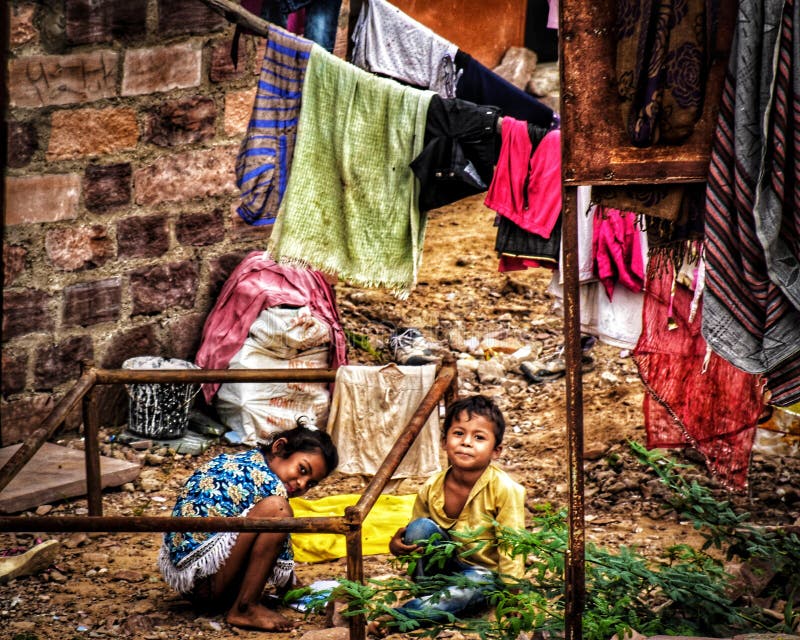 Armut redaktionelles foto. Bild von armut, nett, indien - 123818526